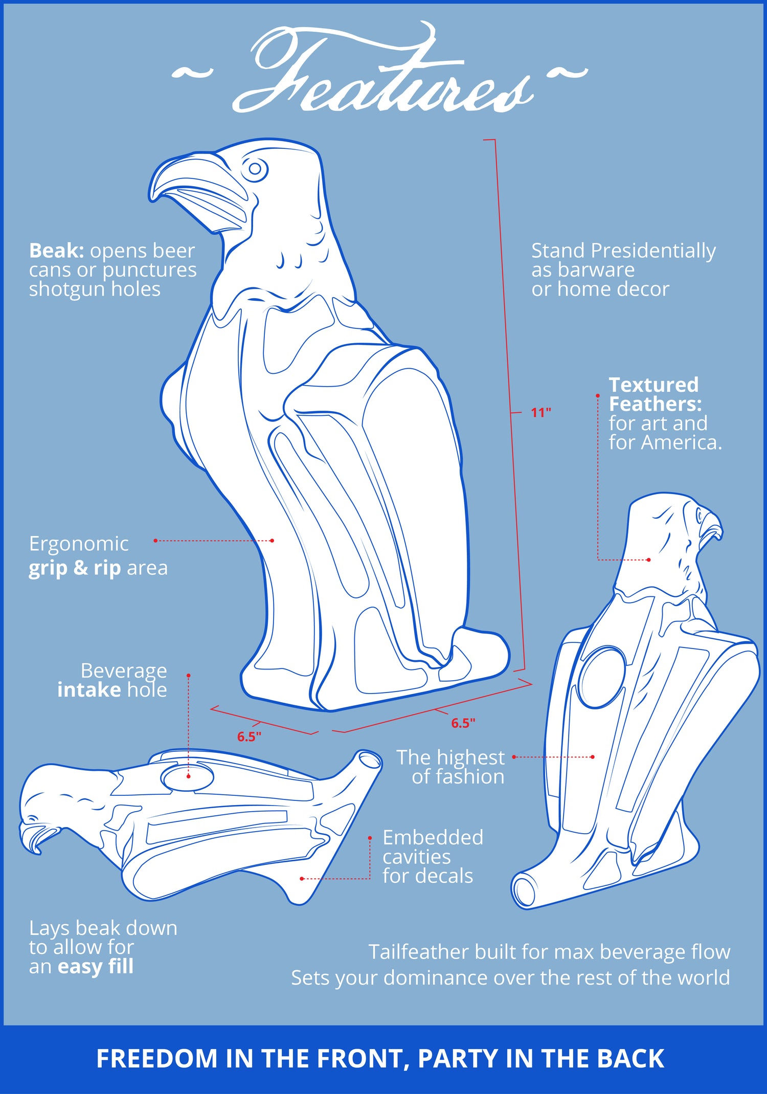 American Freedom Funnel - The Patriotic Eagle Beer Bong