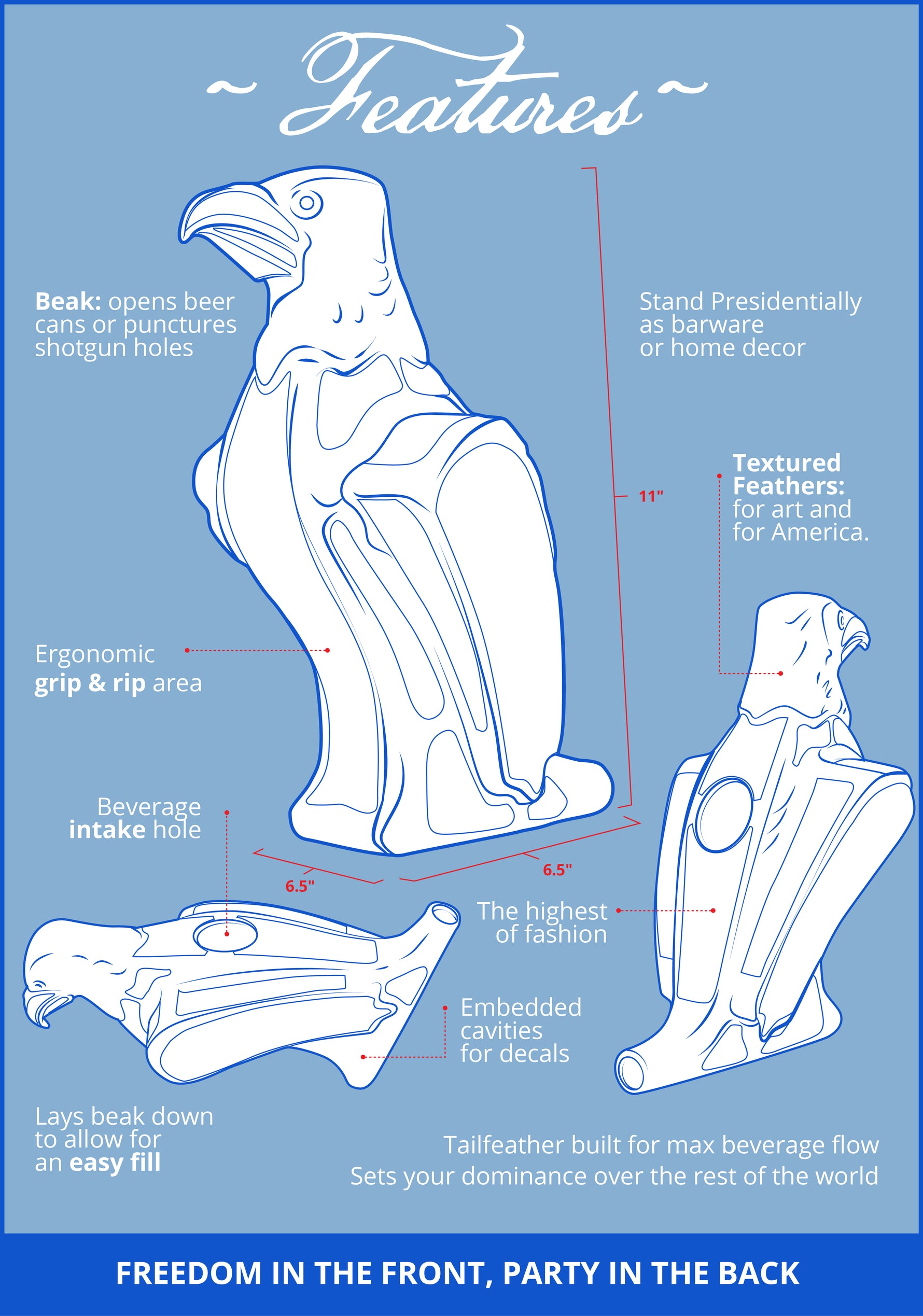 American Freedom Funnel - The Patriotic Eagle Beer Bong