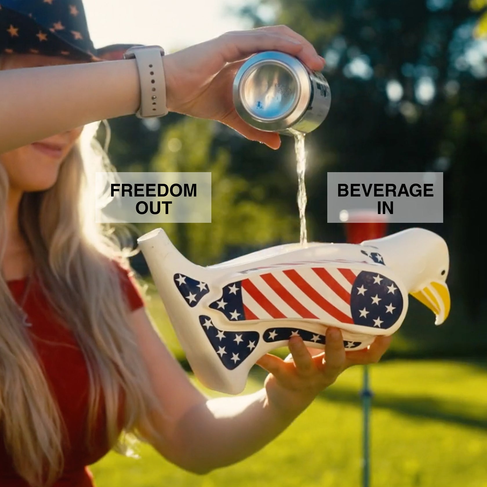 Celebrate with the Patriotic Eagle Beer Bong – Freedom Funnel